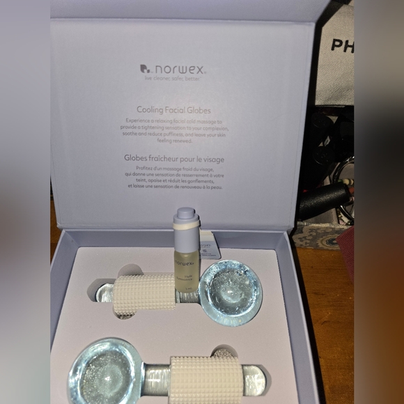 Norwex | Skincare | Norwex Cooling Facial Globes White And Blue | Poshmark